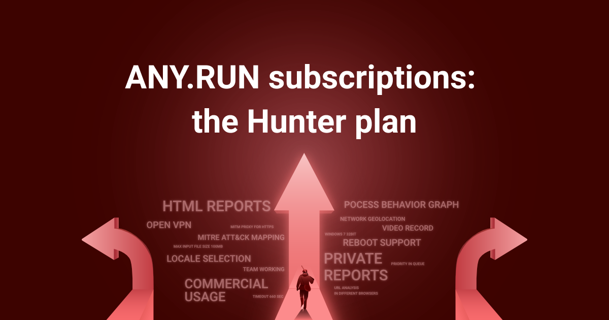 Subscriptions: the Hunter plan — ANY.RUN Blog