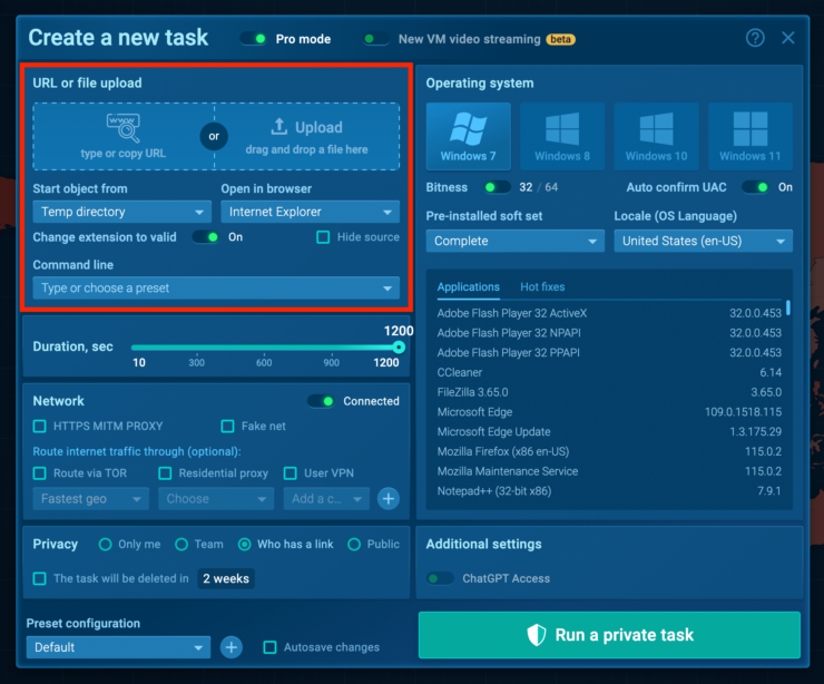 How to Create a Task in ANY.RUN:a Step-by-Step Guide