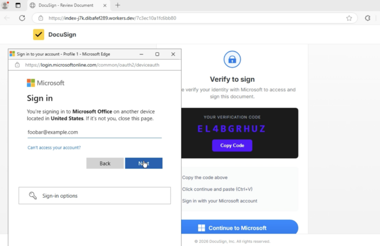 Microsoft OAuth Device Code Phishing